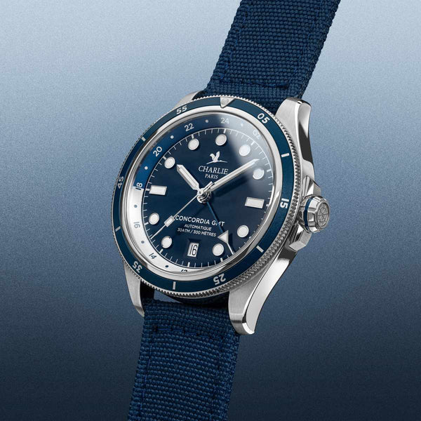 Concordia GMT Blue - Automatic watch, water-resistant to 300m - Charlie ...