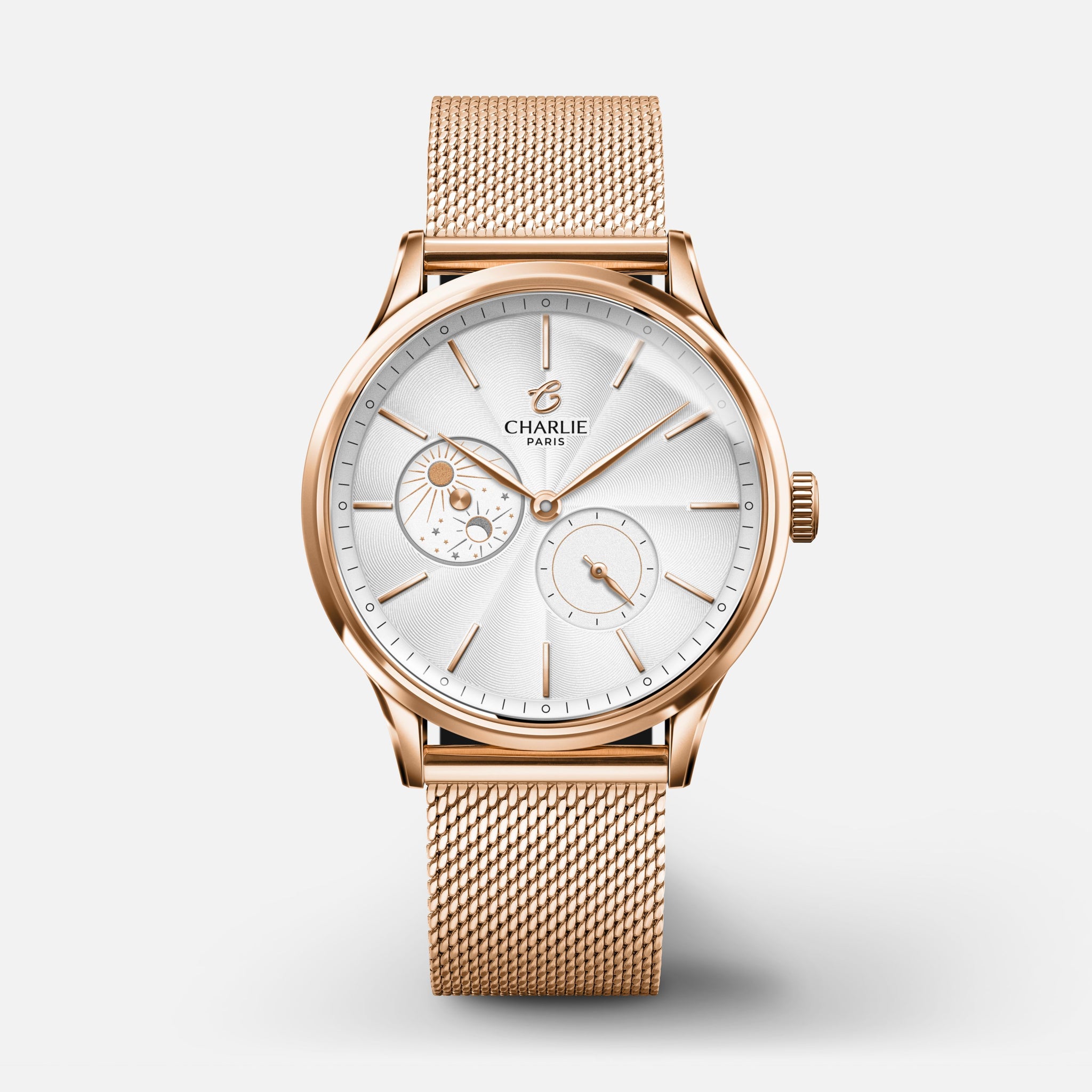 INITIAL - Women's automatic watch - Day/Night - Rose gold 36 mm ...