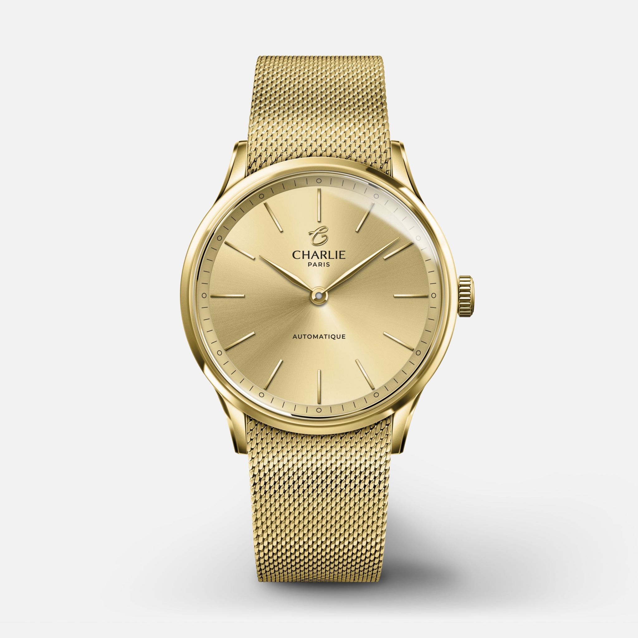 INITIAL - Women's automatic watch - Yellow gold 35 mm - Vintage and ...