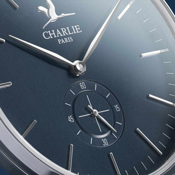 Men's French Chronograph Watch - Blue Horizon - Charlie Paris